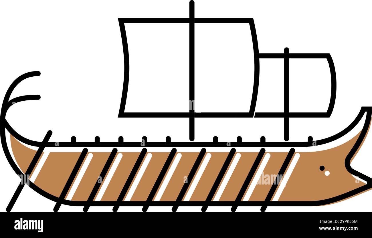Trireme illustration Cut Out Stock Images & Pictures - Alamy