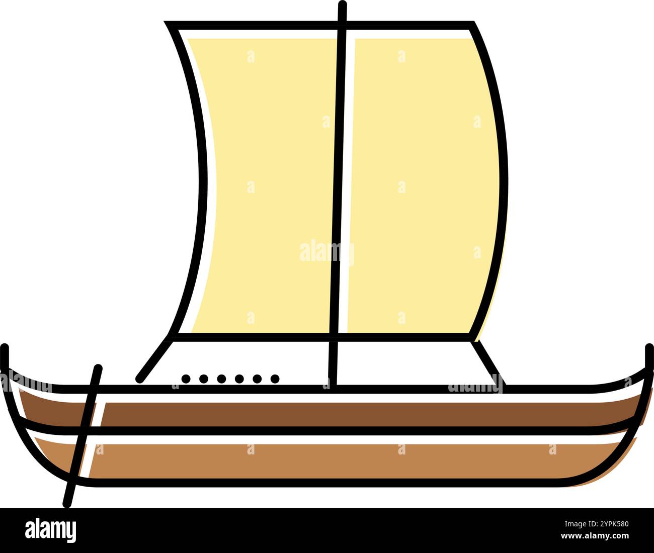 knarr ancient ship color icon vector illustration Stock Vector Image ...