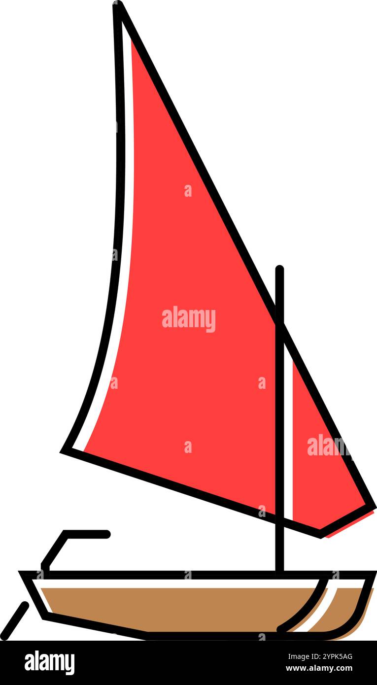 ketch ancient ship color icon vector illustration Stock Vector Image ...