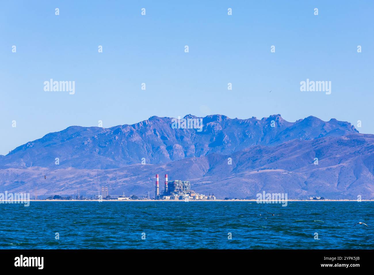 Natural Gas Power Plant on the Ocean Shore in Oxnard, California Stock ...