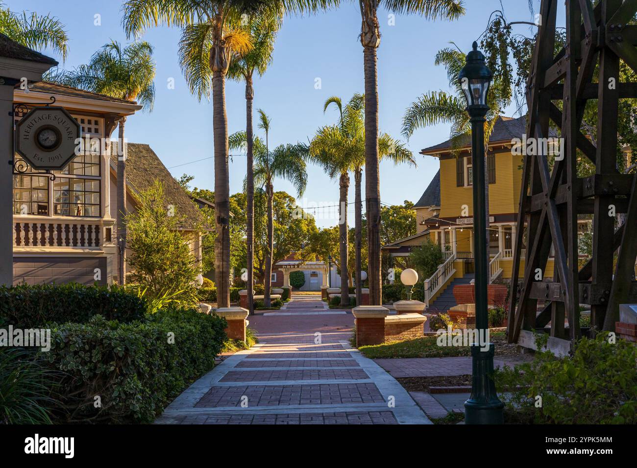 Historical landmark houses in Heritage Square of Oxnard, California ...