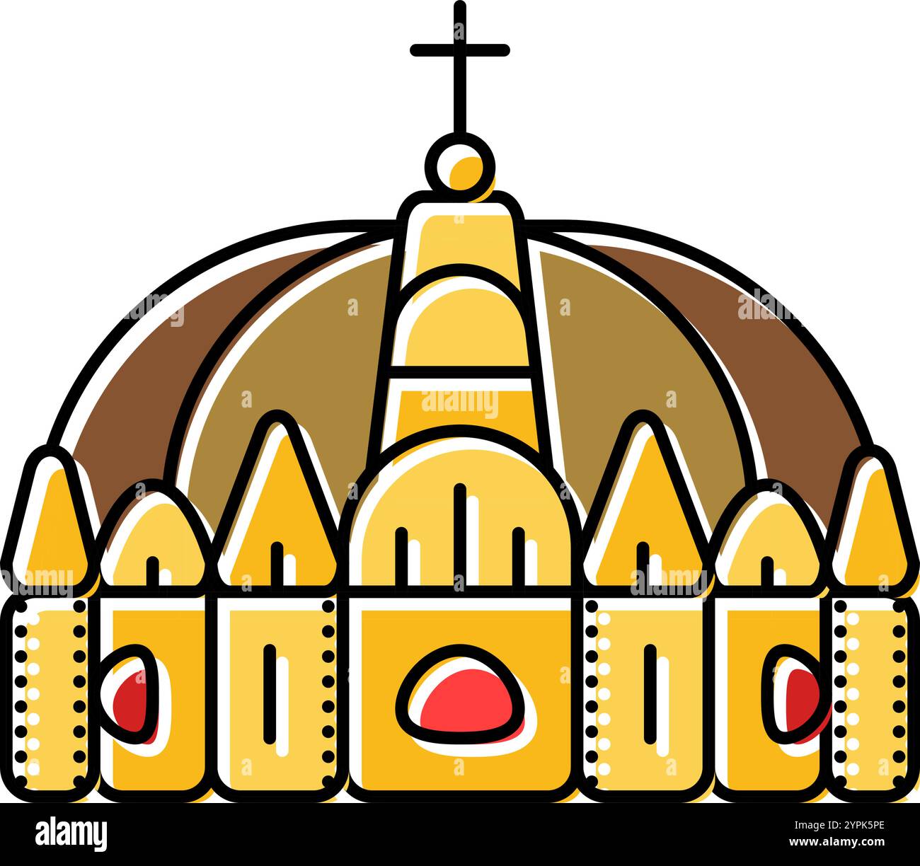 crown emperor byzantine color icon vector illustration Stock Vector ...