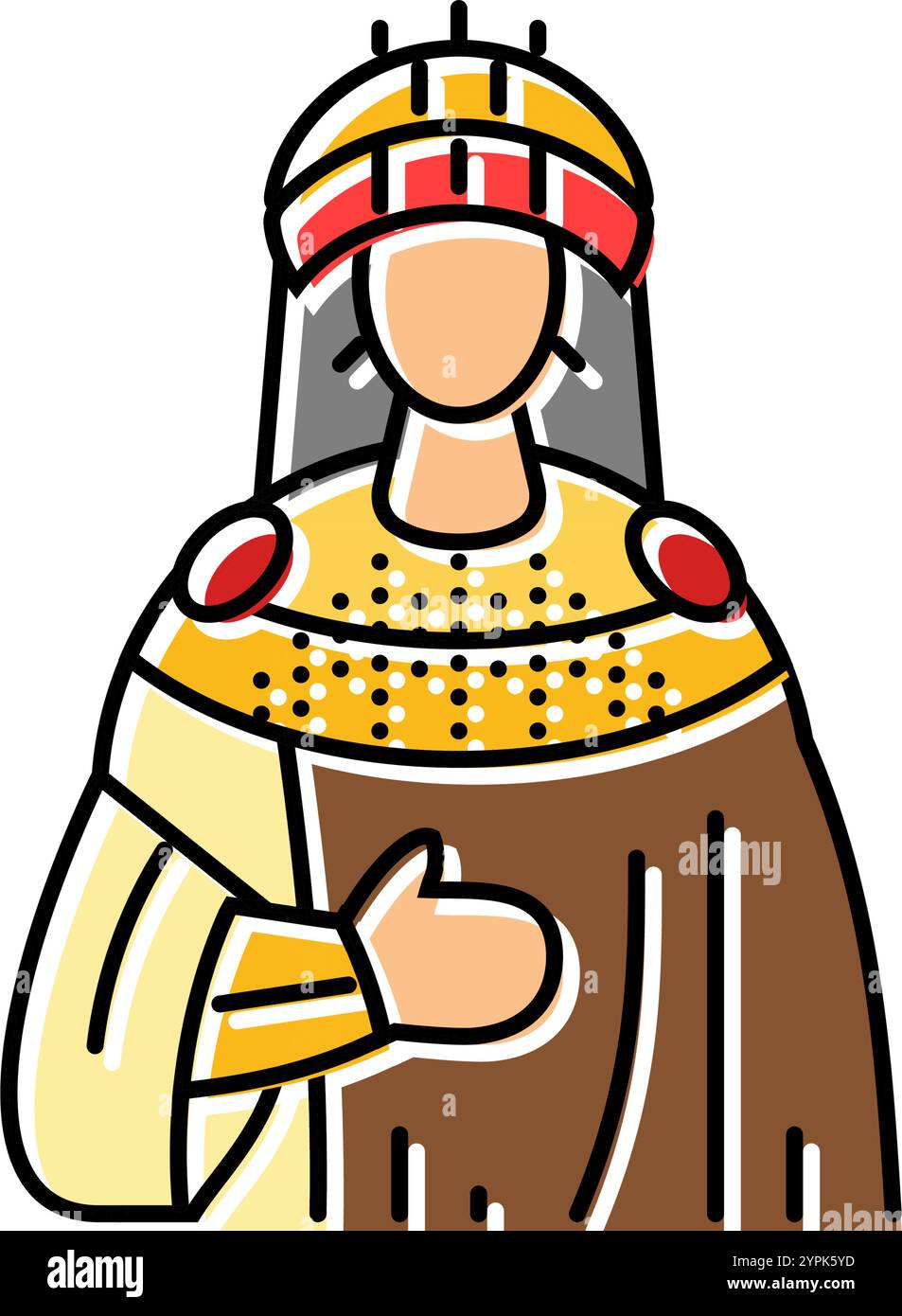 empress byzantine color icon vector illustration Stock Vector Image ...
