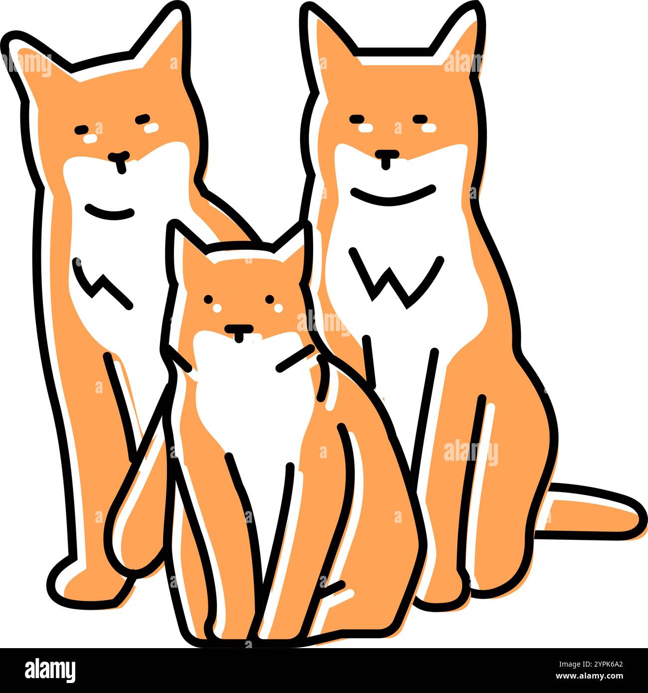 family cat breeding color icon vector illustration Stock Vector Image ...
