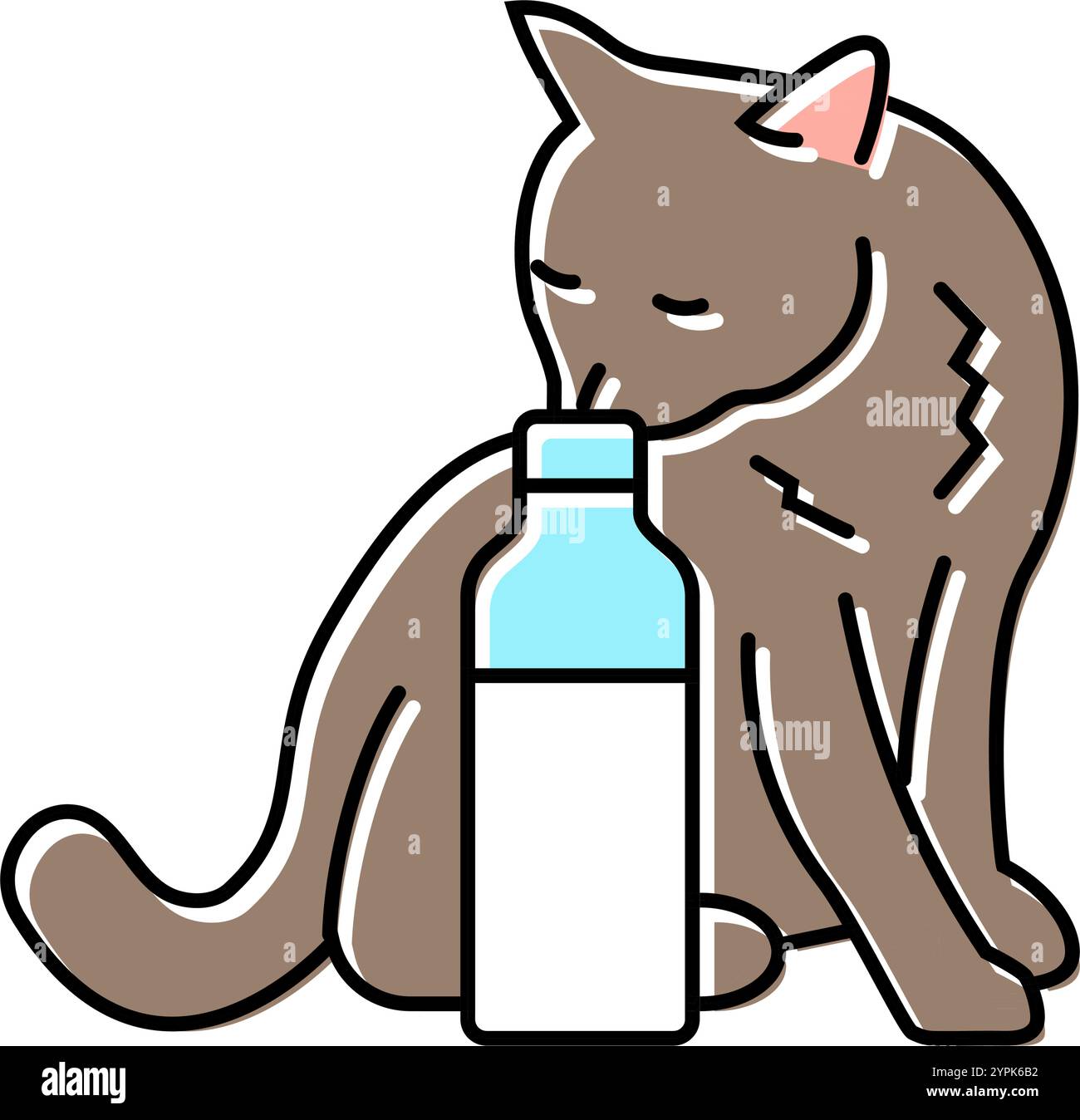 milk bottle cat breeding color icon vector illustration Stock Vector ...