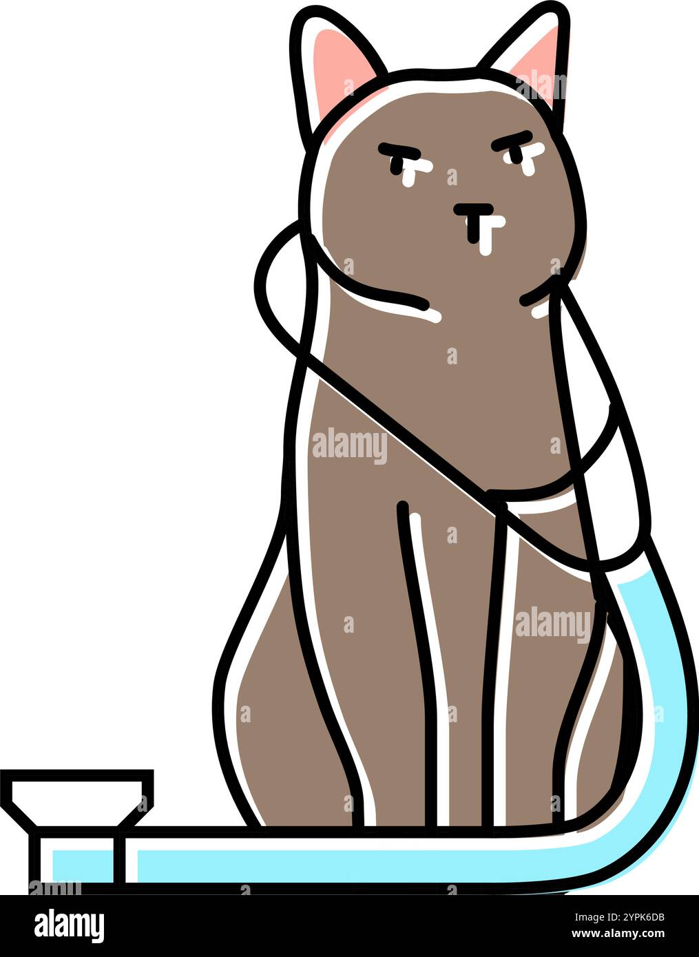stethoscope cat breeding color icon vector illustration Stock Vector ...