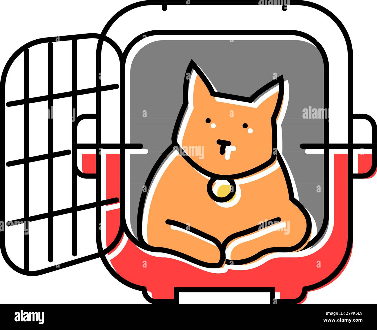 name tag cat breeding color icon vector illustration Stock Vector Image ...