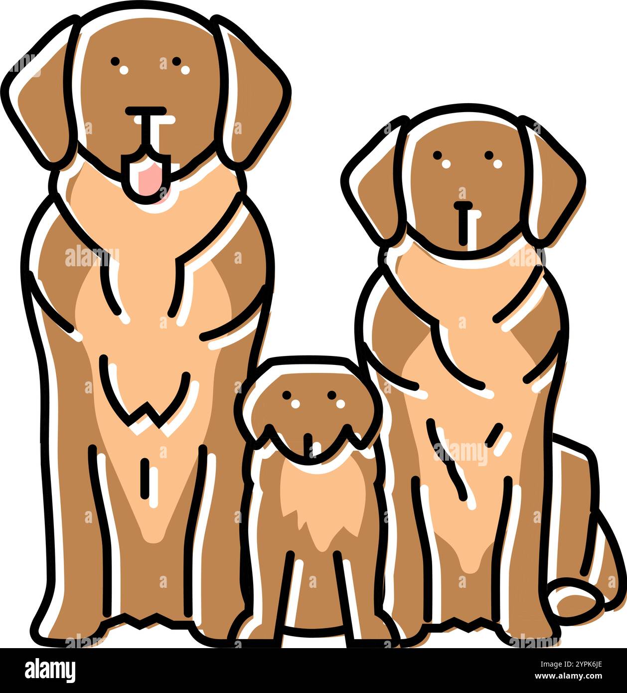 family dog color icon vector illustration Stock Vector Image & Art - Alamy