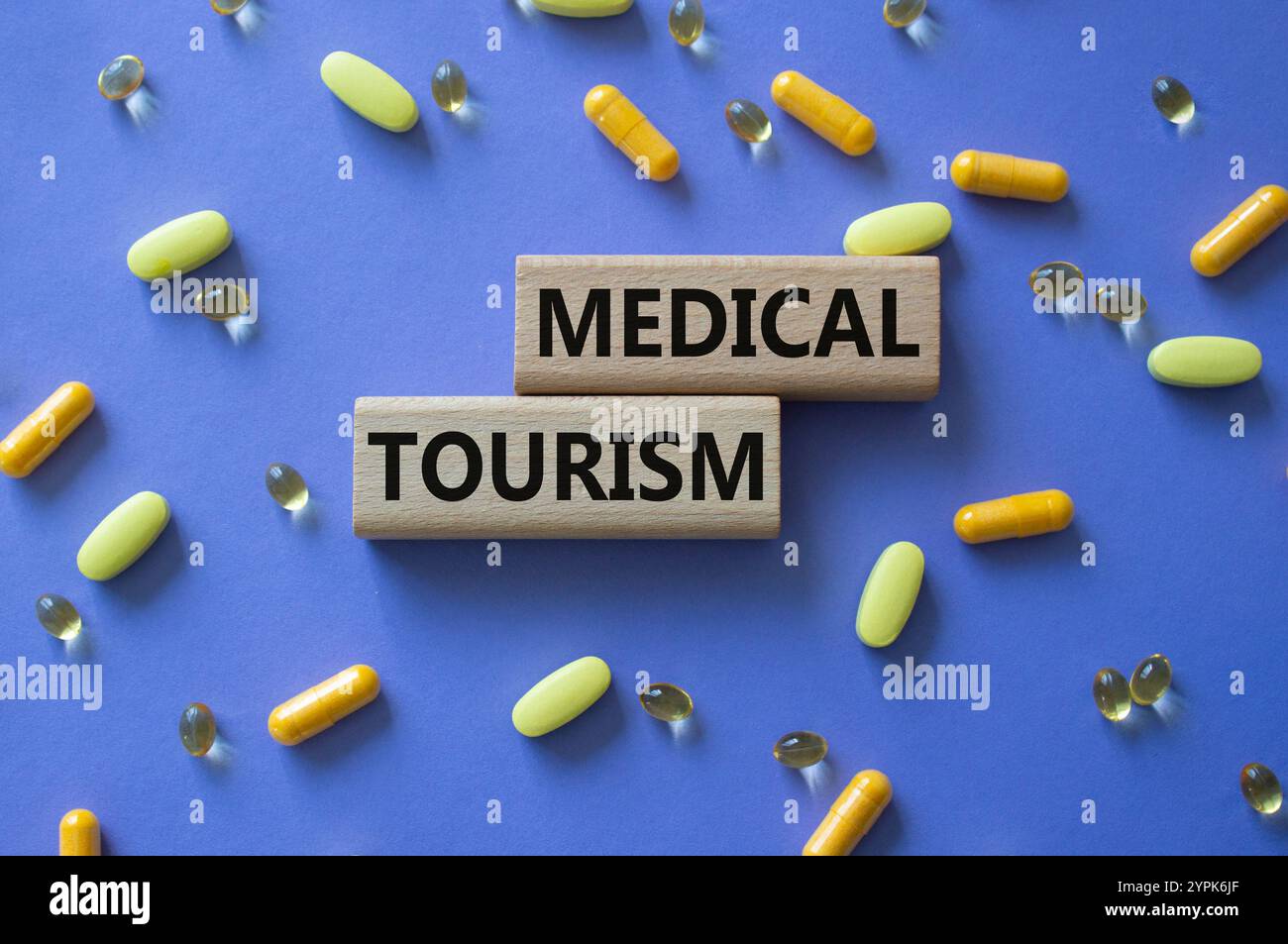 Medical Tourism symbol. Concept word Medical Tourism on wooden blocks ...