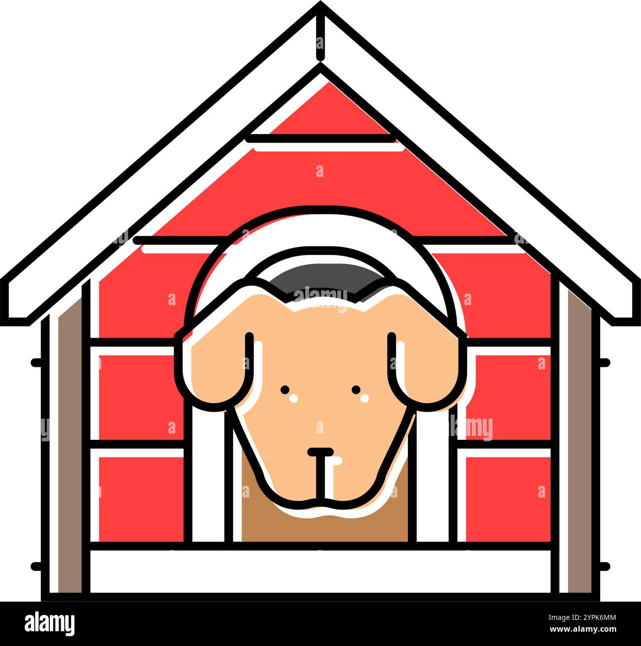 kennel dog color icon vector illustration Stock Vector Image & Art - Alamy
