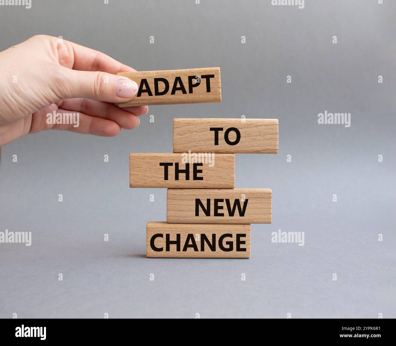 Manage and Adapt to Changes symbol. Wooden blocks with words Manage and ...