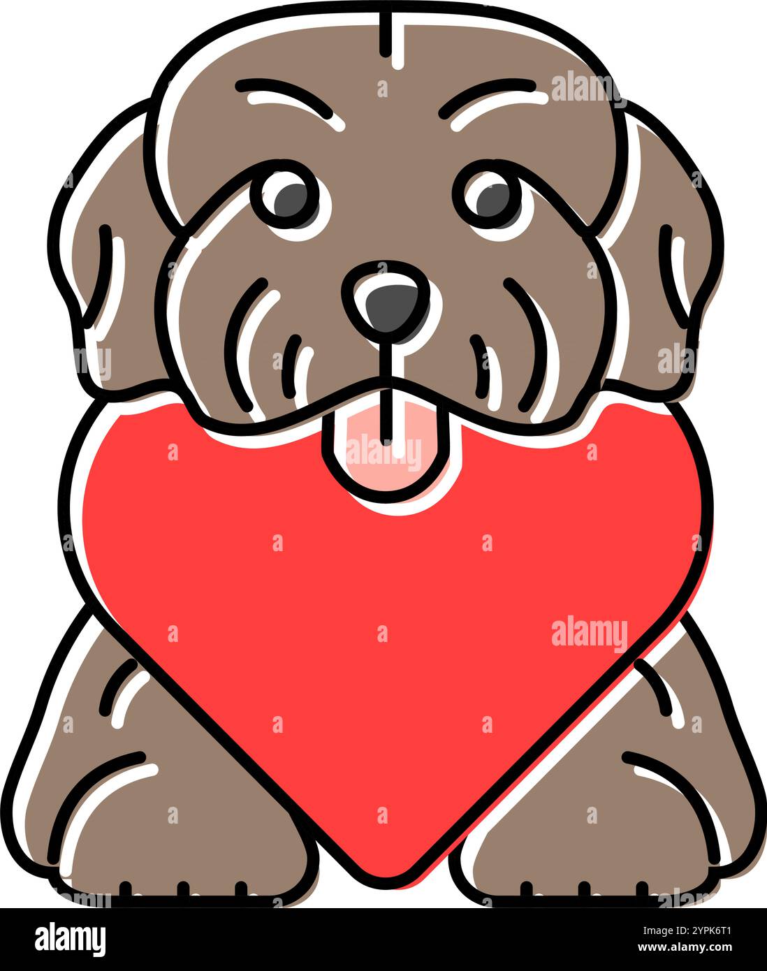 heart dog color icon vector illustration Stock Vector Image & Art - Alamy