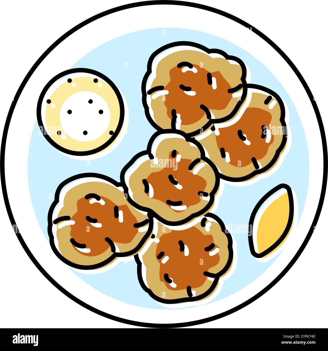 cakes fish color icon vector illustration Stock Vector Image & Art - Alamy