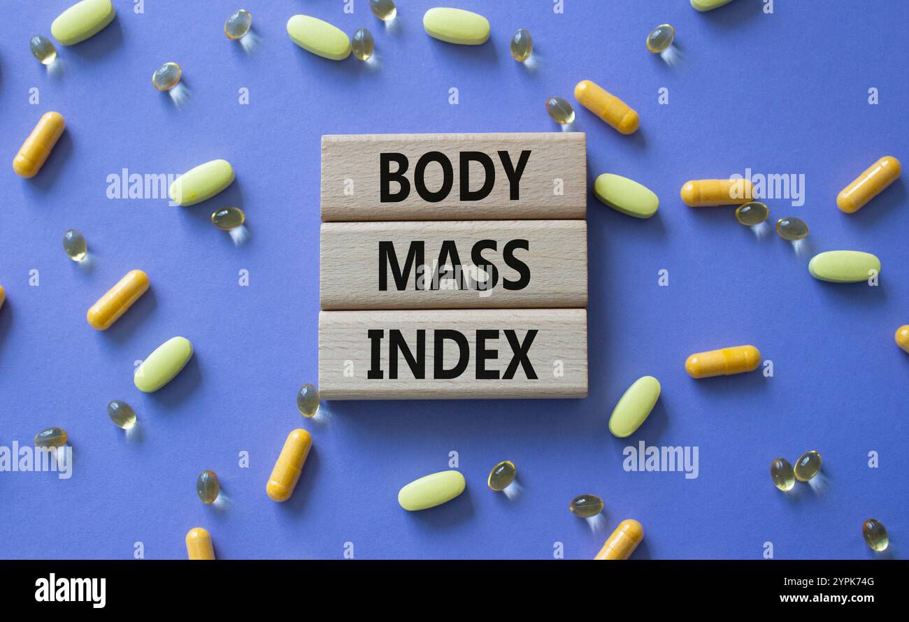 Body Mass Index symbol. Concept word Body Mass Index on wooden blocks ...