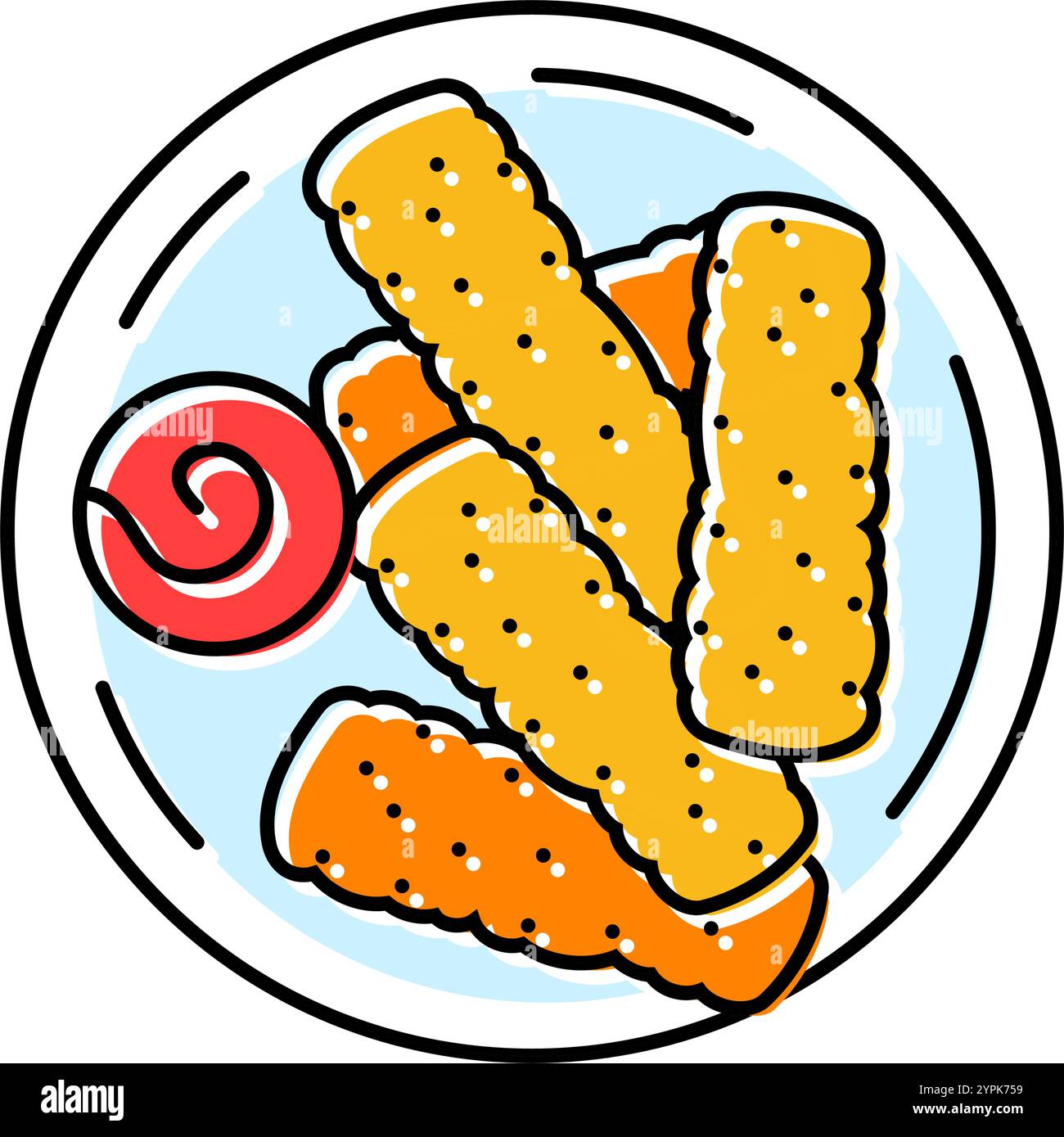 Chips fish fingers Stock Vector Images - Alamy