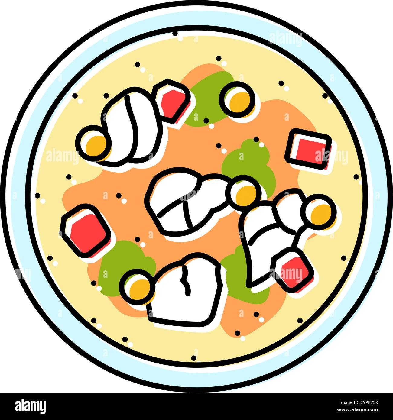 chowder fish color icon vector illustration Stock Vector Image & Art ...