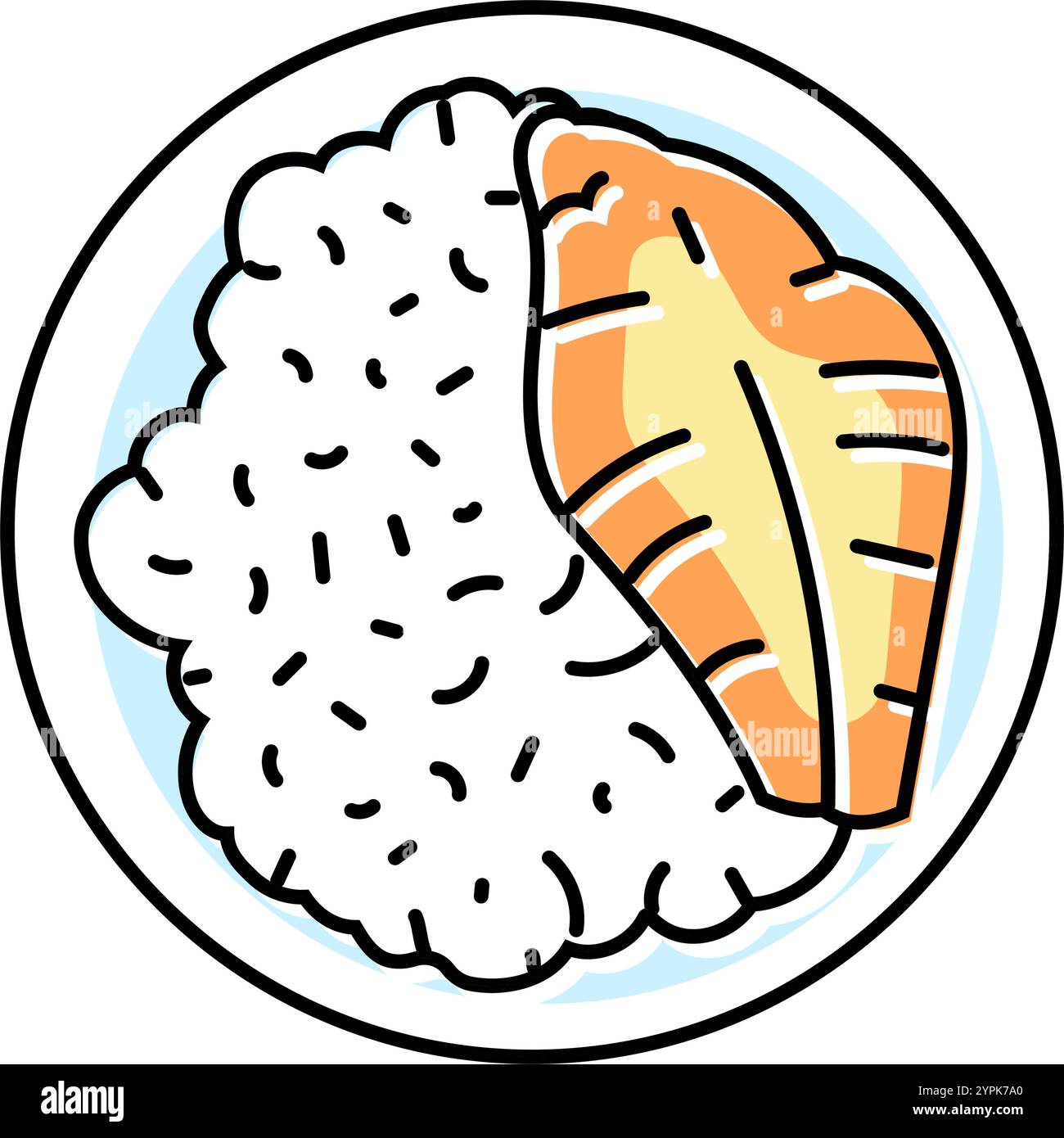 tempura fish color icon vector illustration Stock Vector Image & Art ...