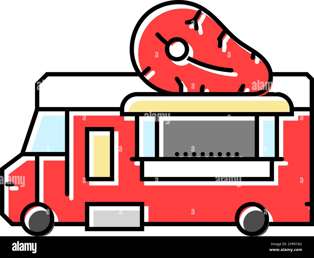 bbq food truck color icon vector illustration Stock Vector Image & Art ...