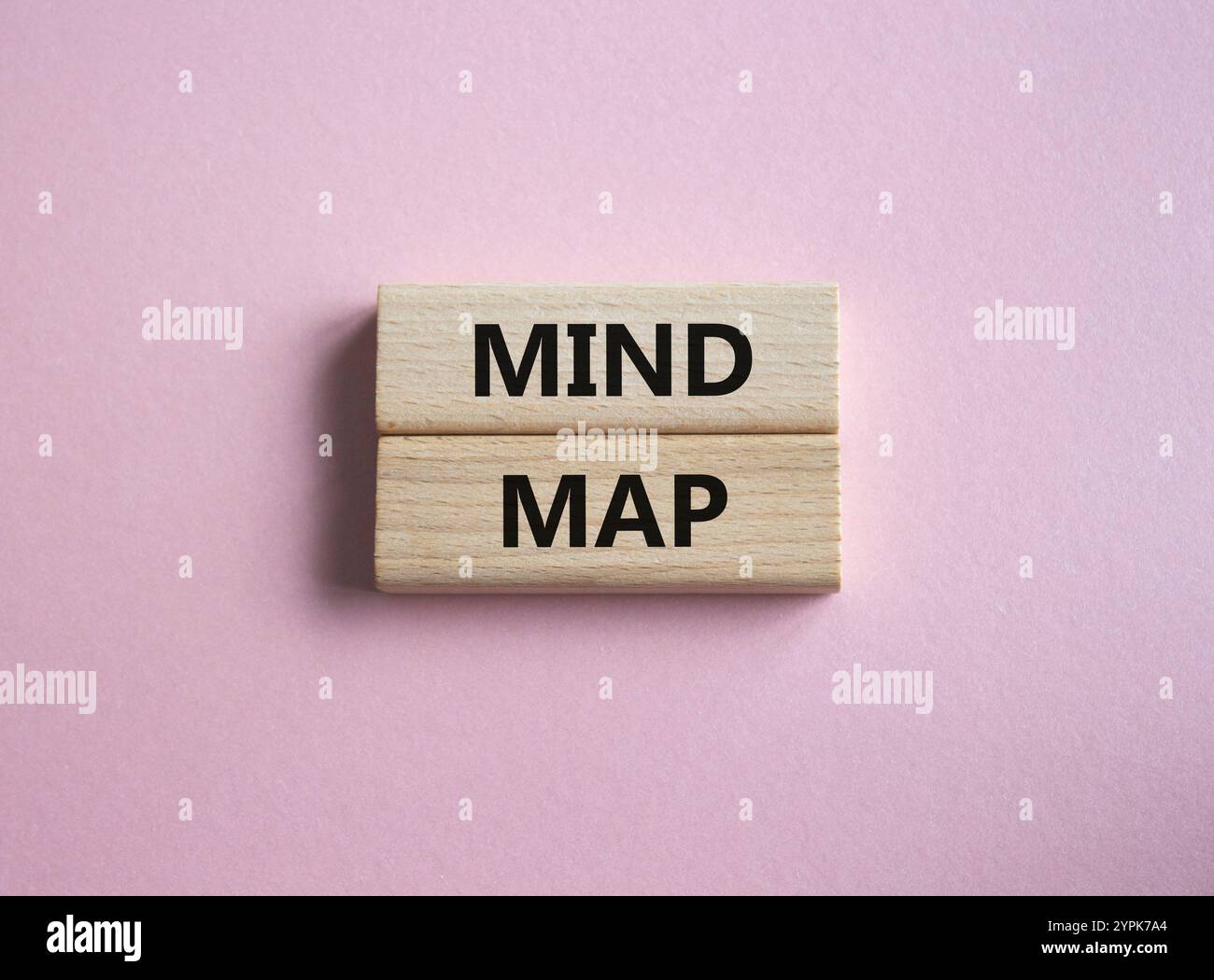 Mind Map symbol. Concept word Mind Map on wooden blocks. Beautiful pink ...