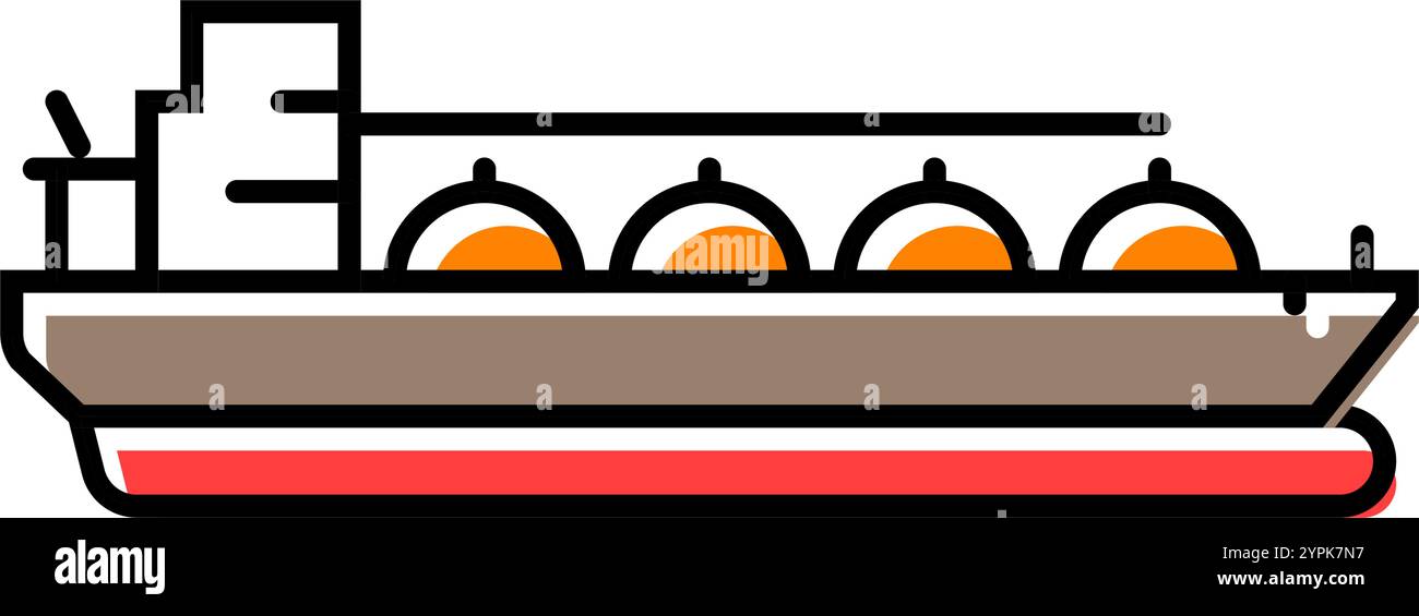 liquefied natural gas carrier color icon vector illustration Stock Vector Image & Art - Alamy