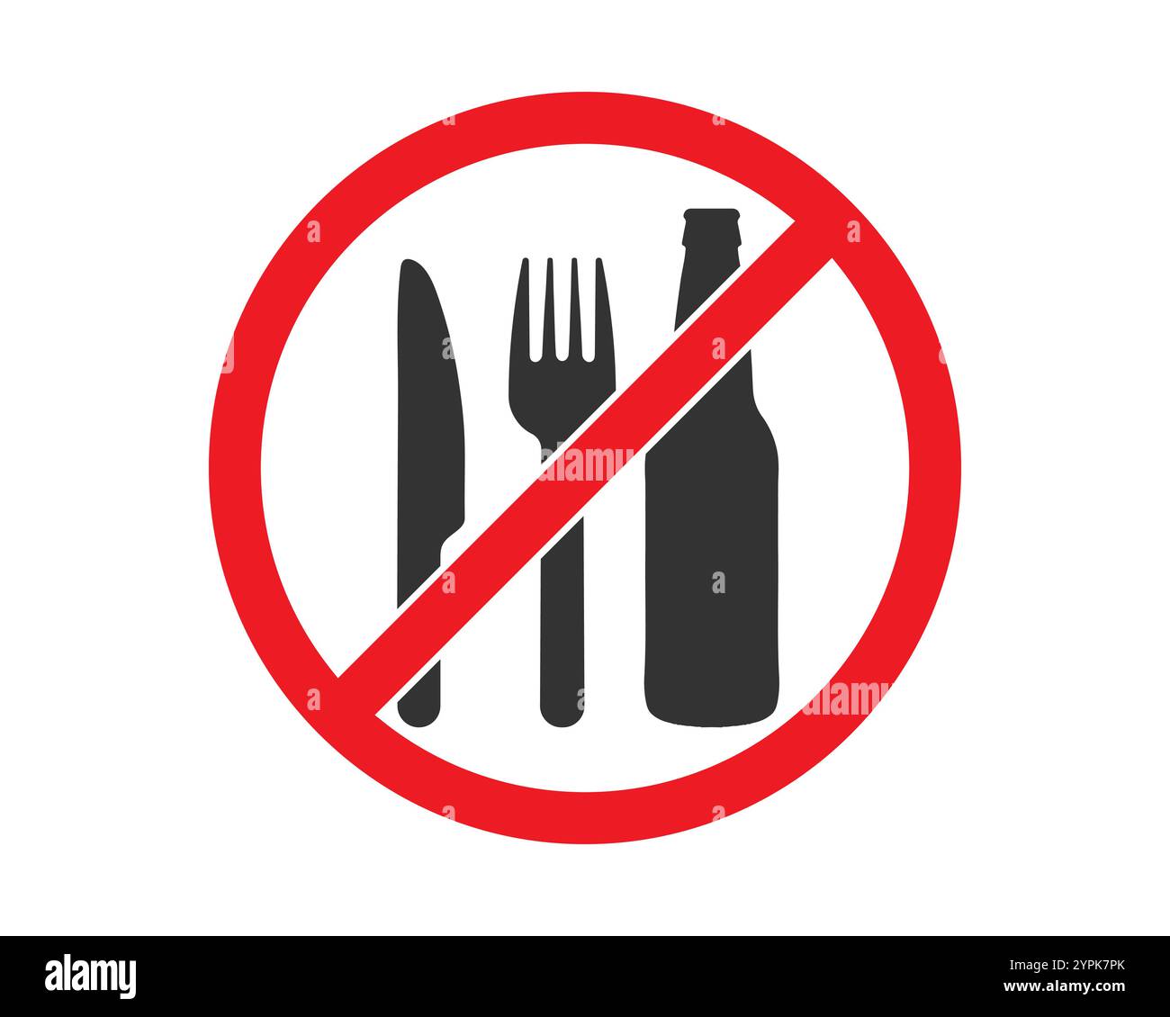 Do not eat or drink sign symbol icon. No eating or drinking logo ...