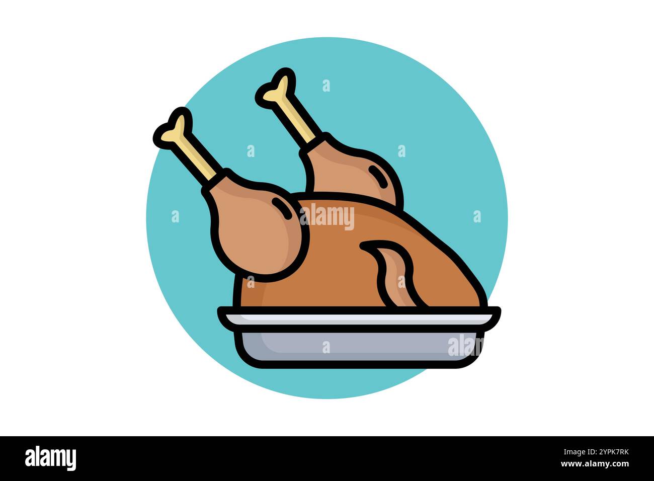 Chicken icon. colored outline icon style. icon related to meal. food ...
