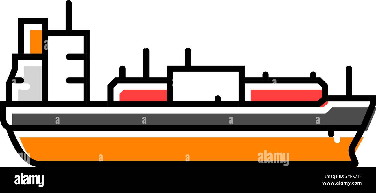 liquefied petroleum gas carrier color icon vector illustration Stock ...
