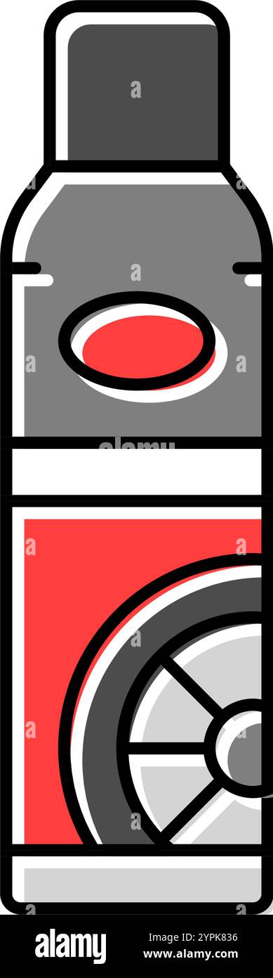 tire shine car care color icon vector illustration Stock Vector Image ...