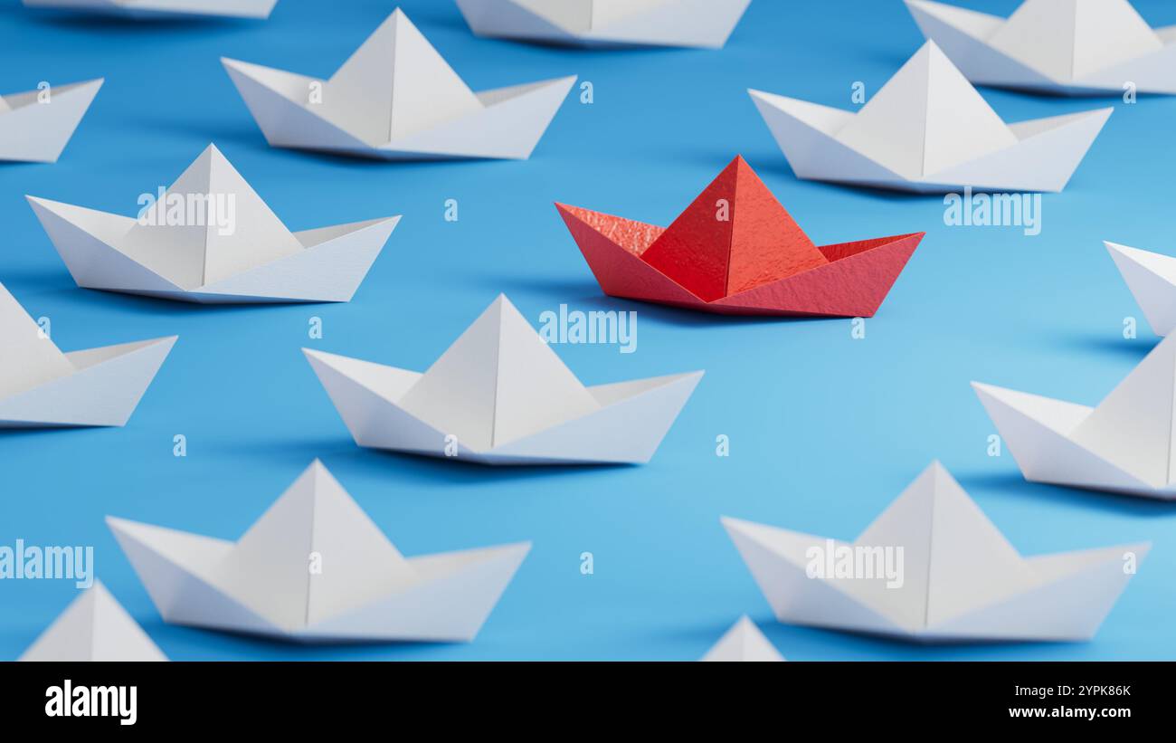 Different business concept.new ideas. paper art style. creative idea ...