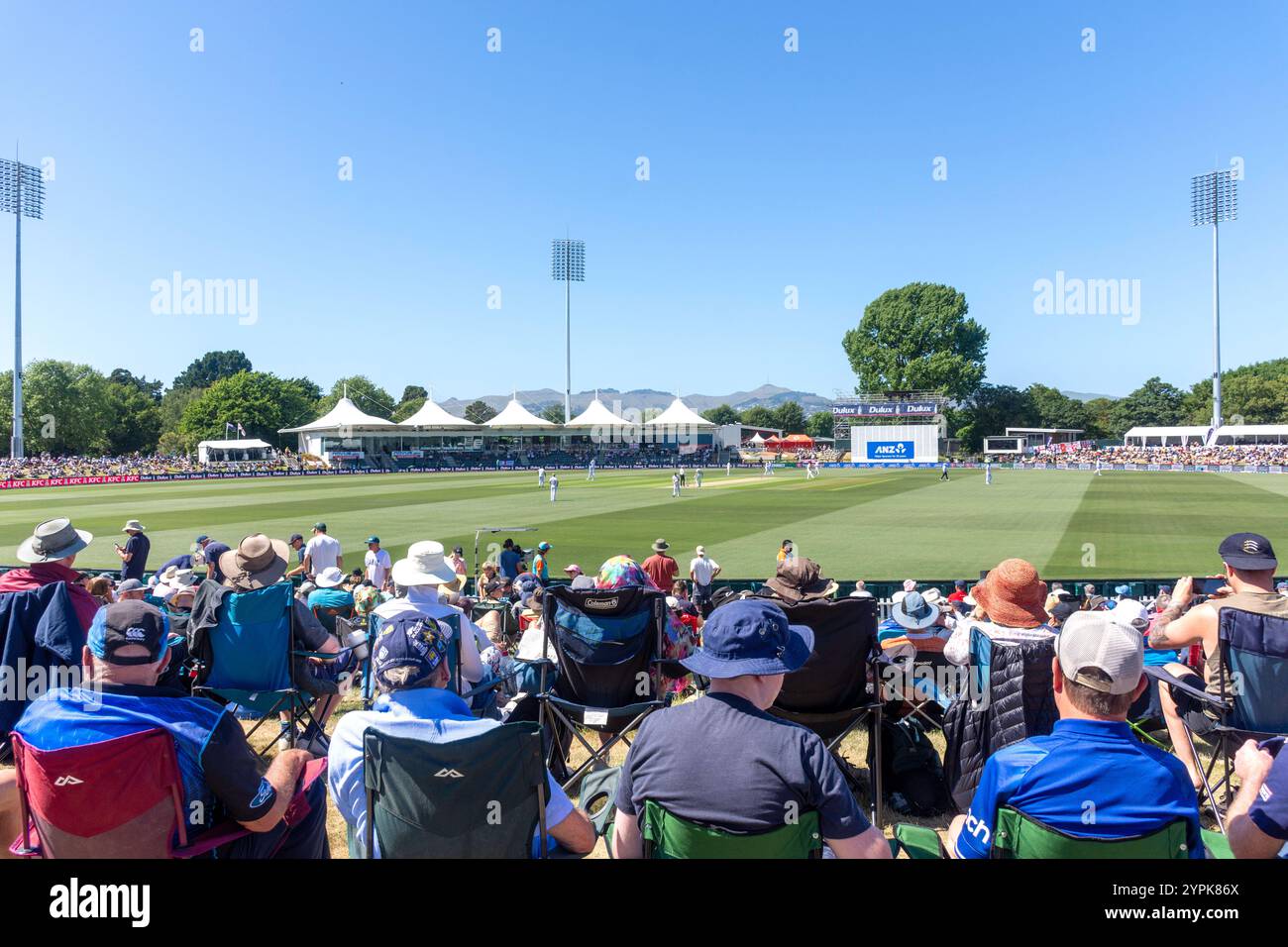 England vs New Zealand cricket test at Hagley Oval Cricket Ground ...