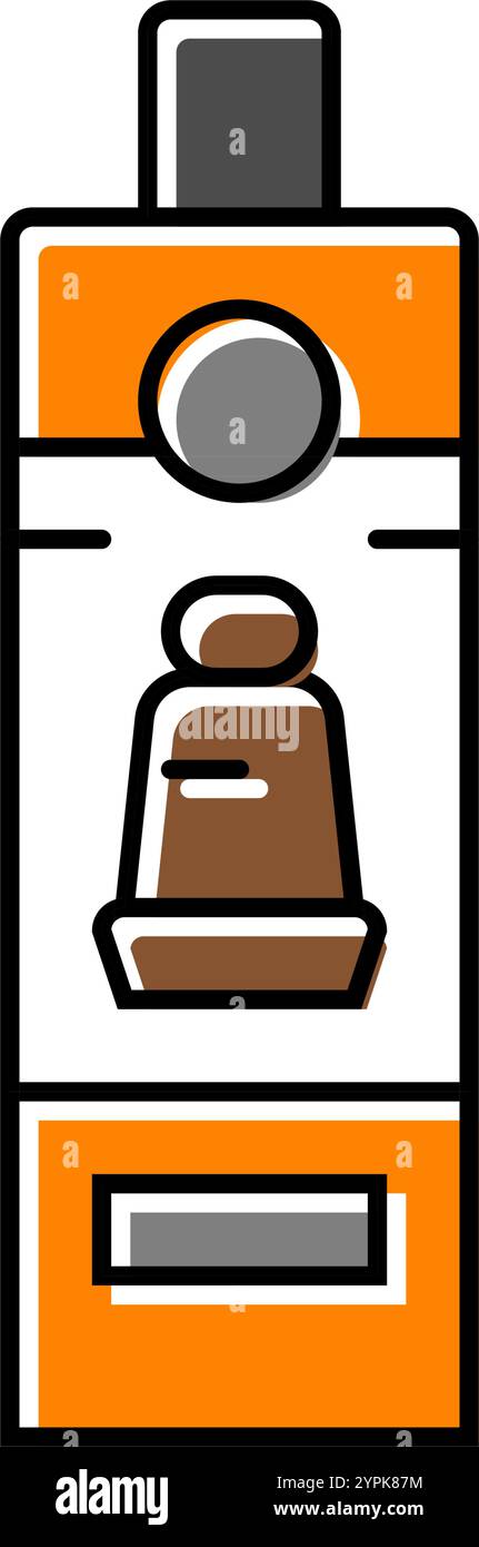 leather conditioner car care color icon vector illustration Stock ...