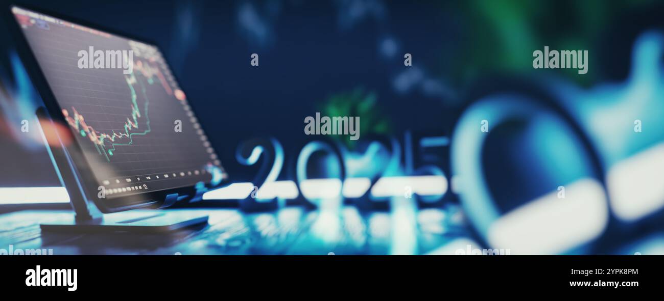 Financial Market and Investment Trends 2025: Digital Candlestick Charts ...