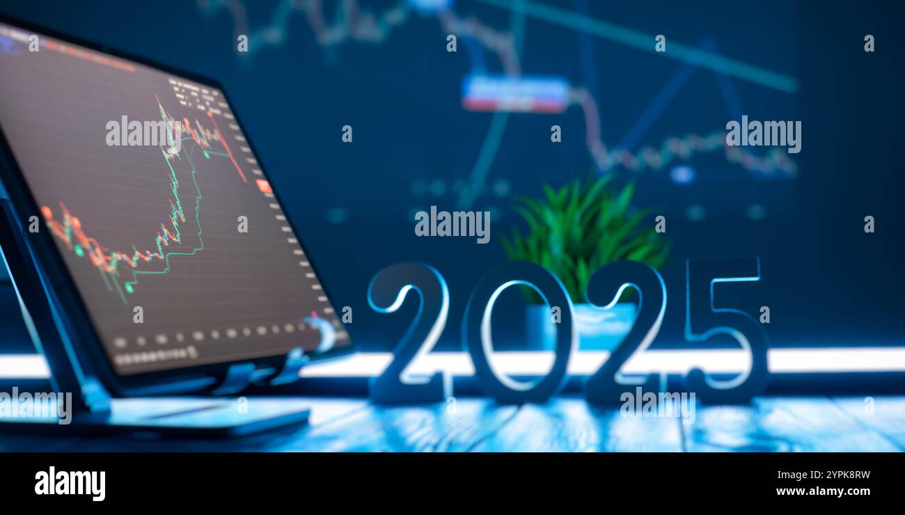 Financial Market and Investment Trends 2025: Digital Candlestick Charts ...