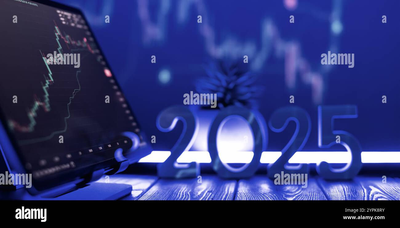 2025 Stock Market Trends Futuristic Financial Analysis and Digital ...