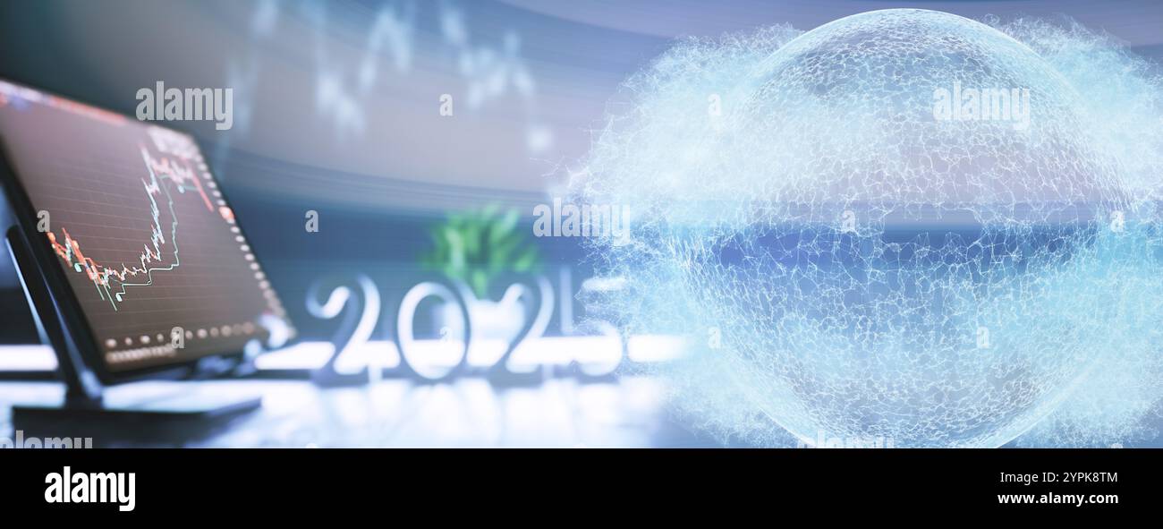 Financial Market and Investment Trends 2025: Digital Candlestick Charts ...