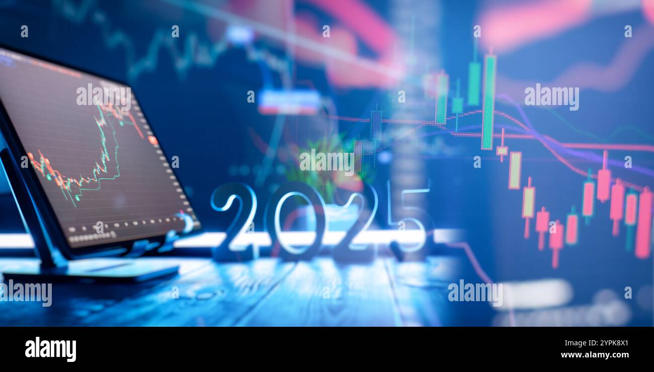 Financial Market and Investment Trends 2025: Digital Candlestick Charts ...
