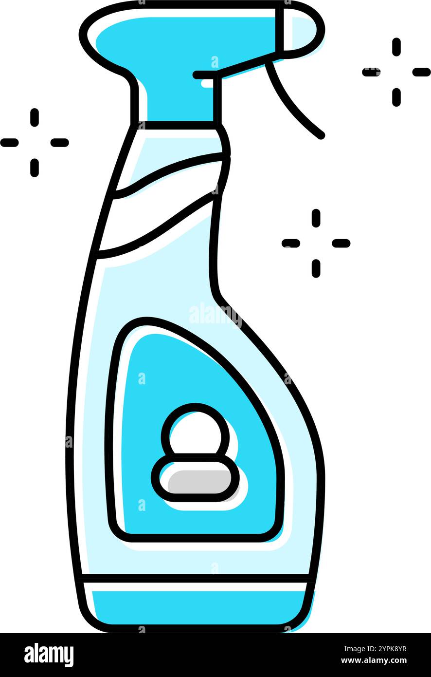fabric freshener spray clothes care color icon vector illustration ...