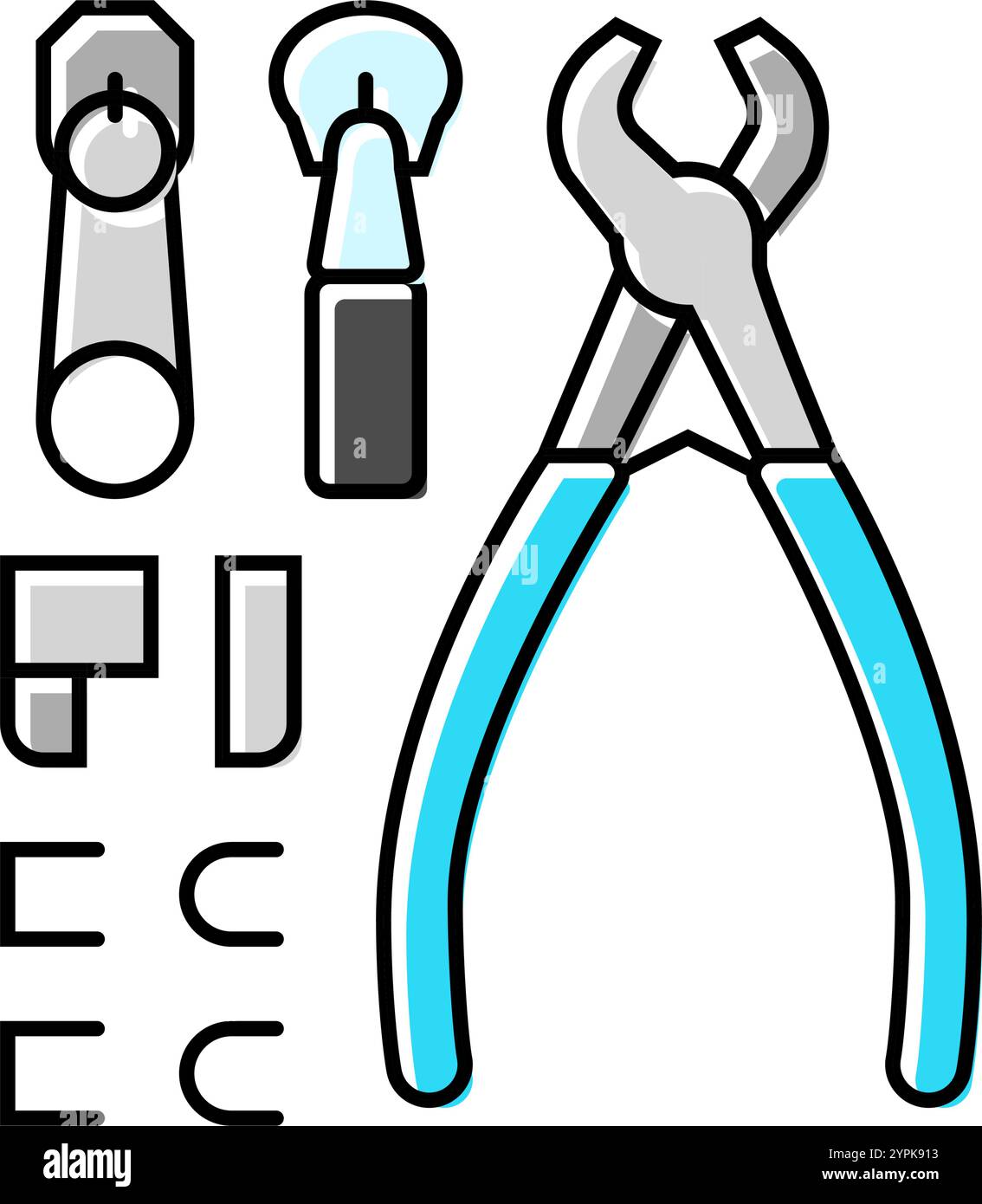 zipper repair kit clothes care color icon vector illustration Stock ...