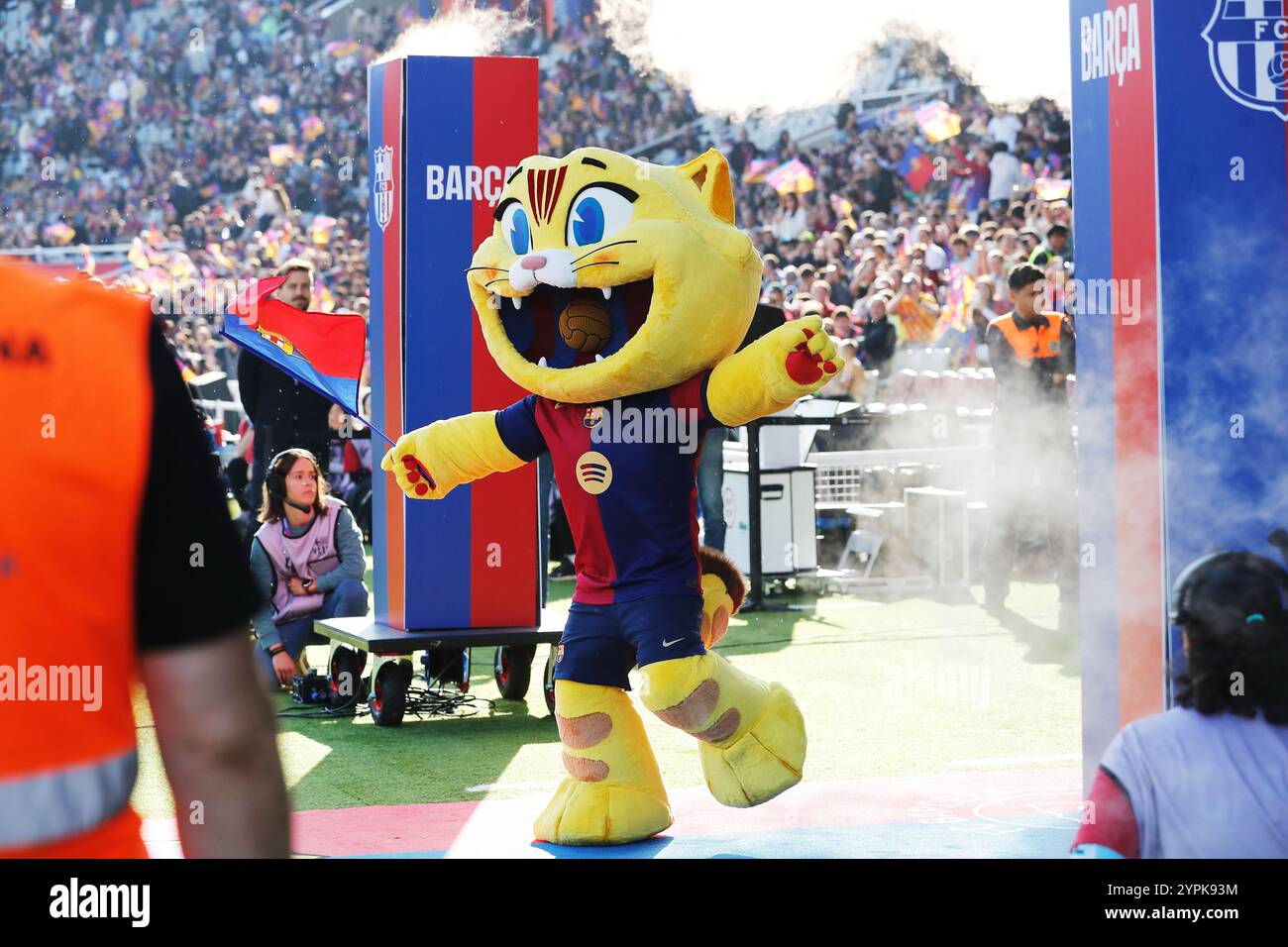 Barcelona, Spain. 30th Nov, 2024. General view of mascot Football ...