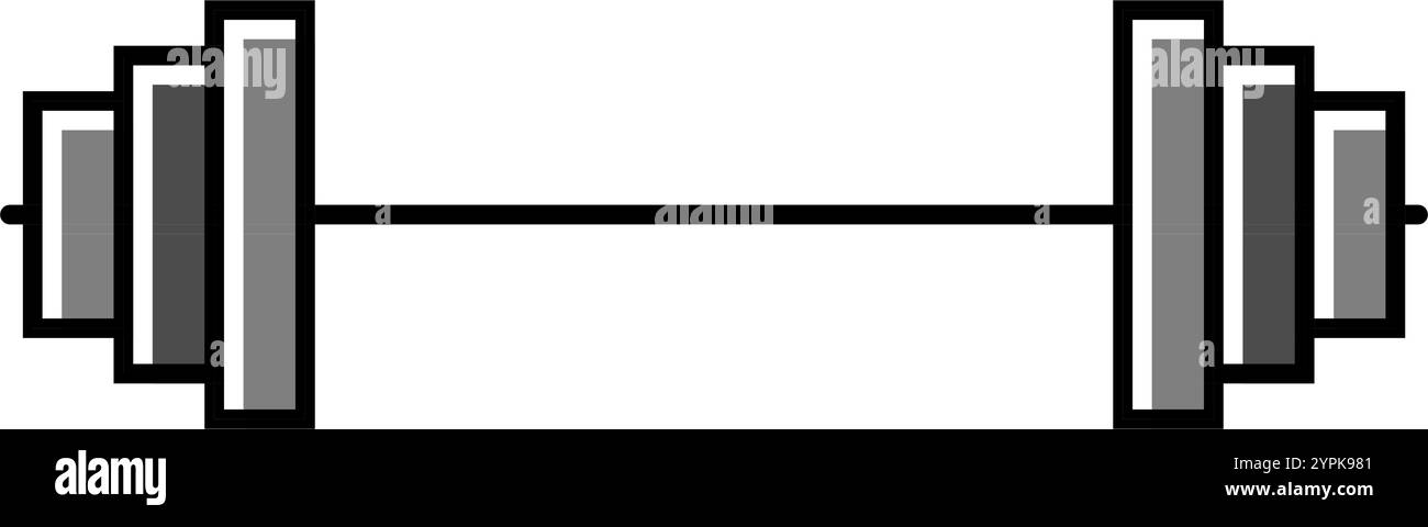 barbell fitness tool color icon vector illustration Stock Vector Image ...