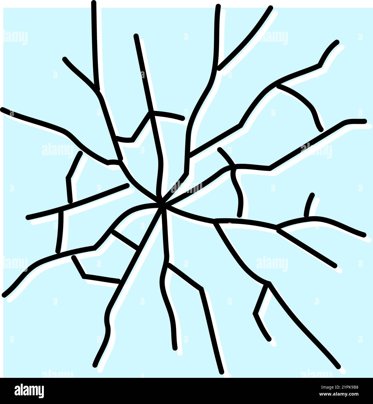 fractured glass fracture color icon vector illustration Stock Vector ...