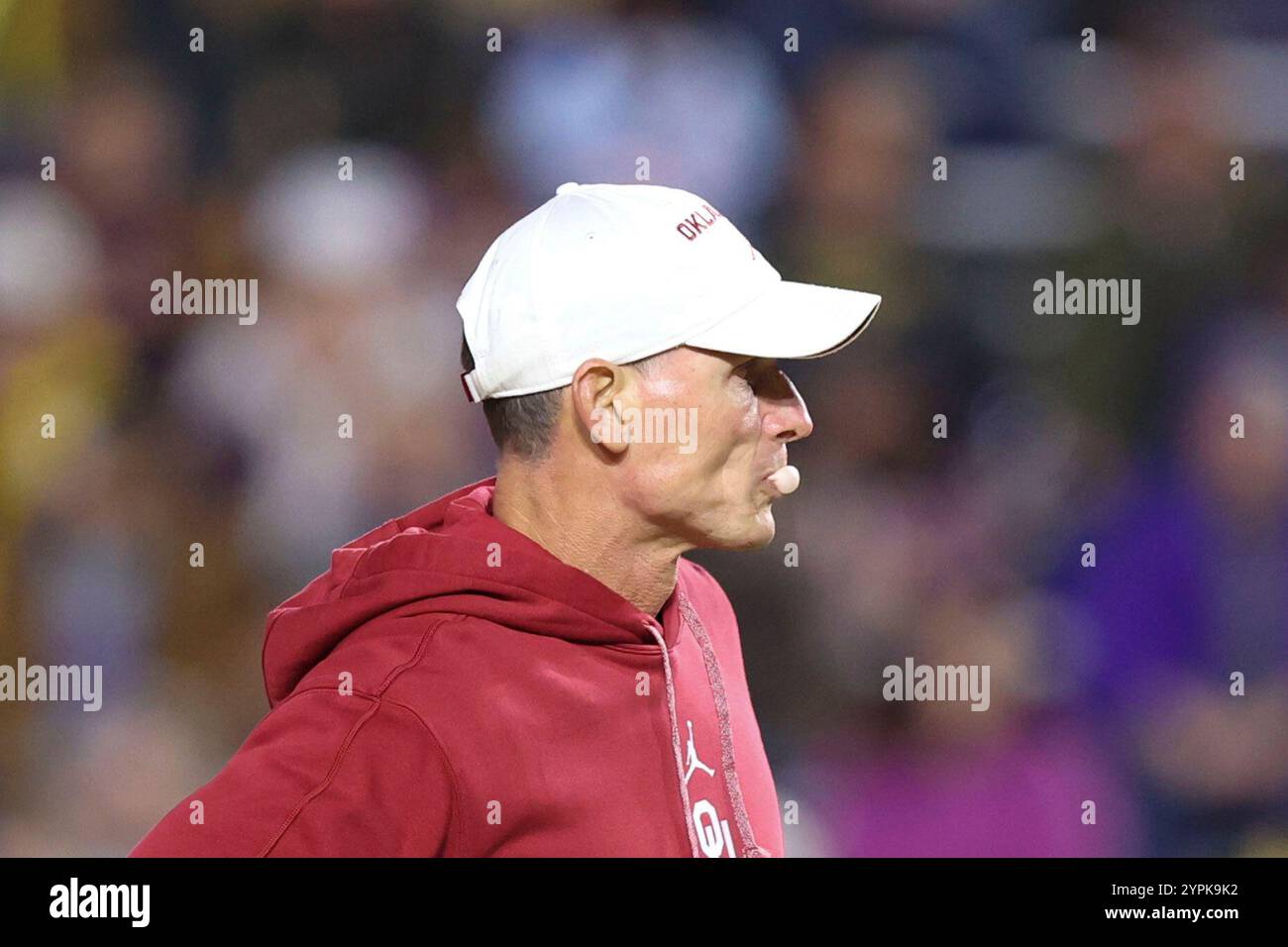 Baton Rouge, United States. 30th Nov, 2024. Oklahoma Sooners head coach ...