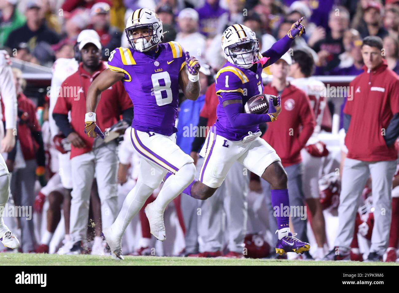 Baton Rouge, United States. 30th Nov, 2024. LSU Tigers wide receiver ...