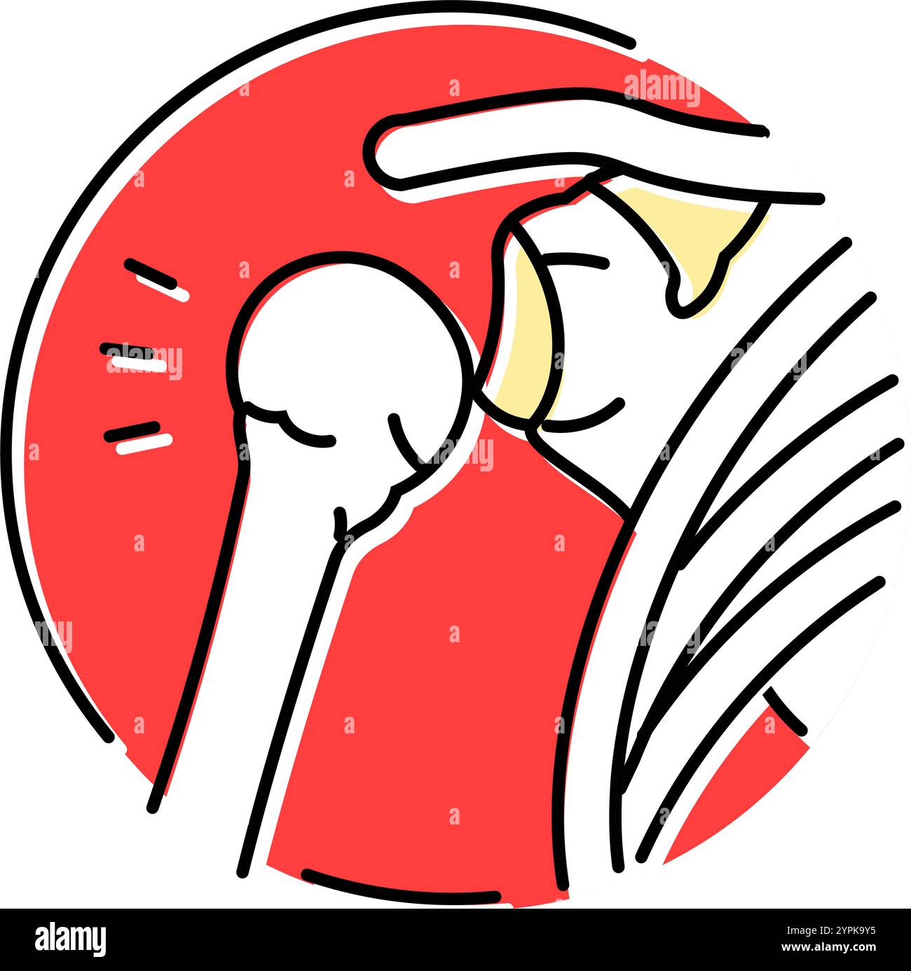 joint dislocation fracture injury color icon vector illustration Stock ...