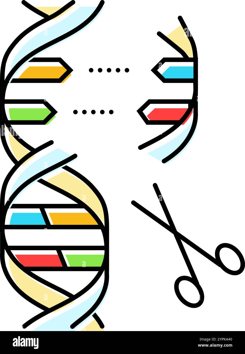 gene editing scissors genetic color icon vector illustration Stock ...
