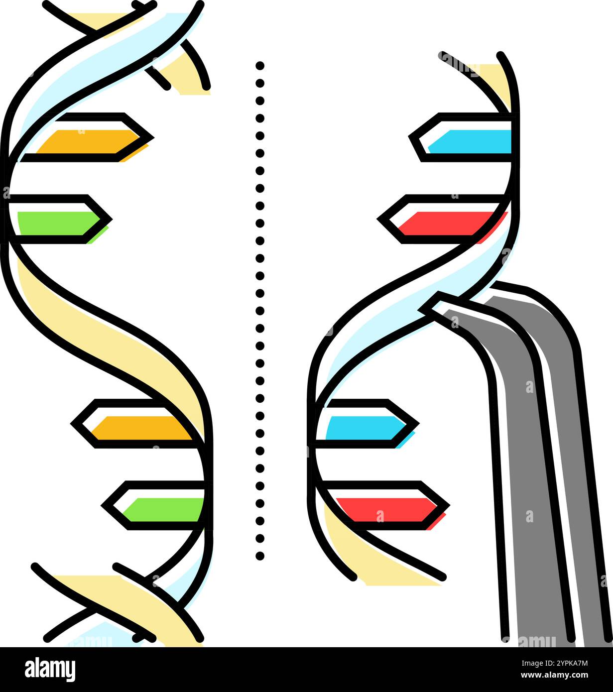 genome editing genetic engineering color icon vector illustration Stock ...