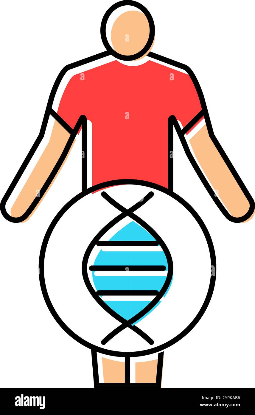 fish with dna genetic engineering color icon vector illustration Stock ...