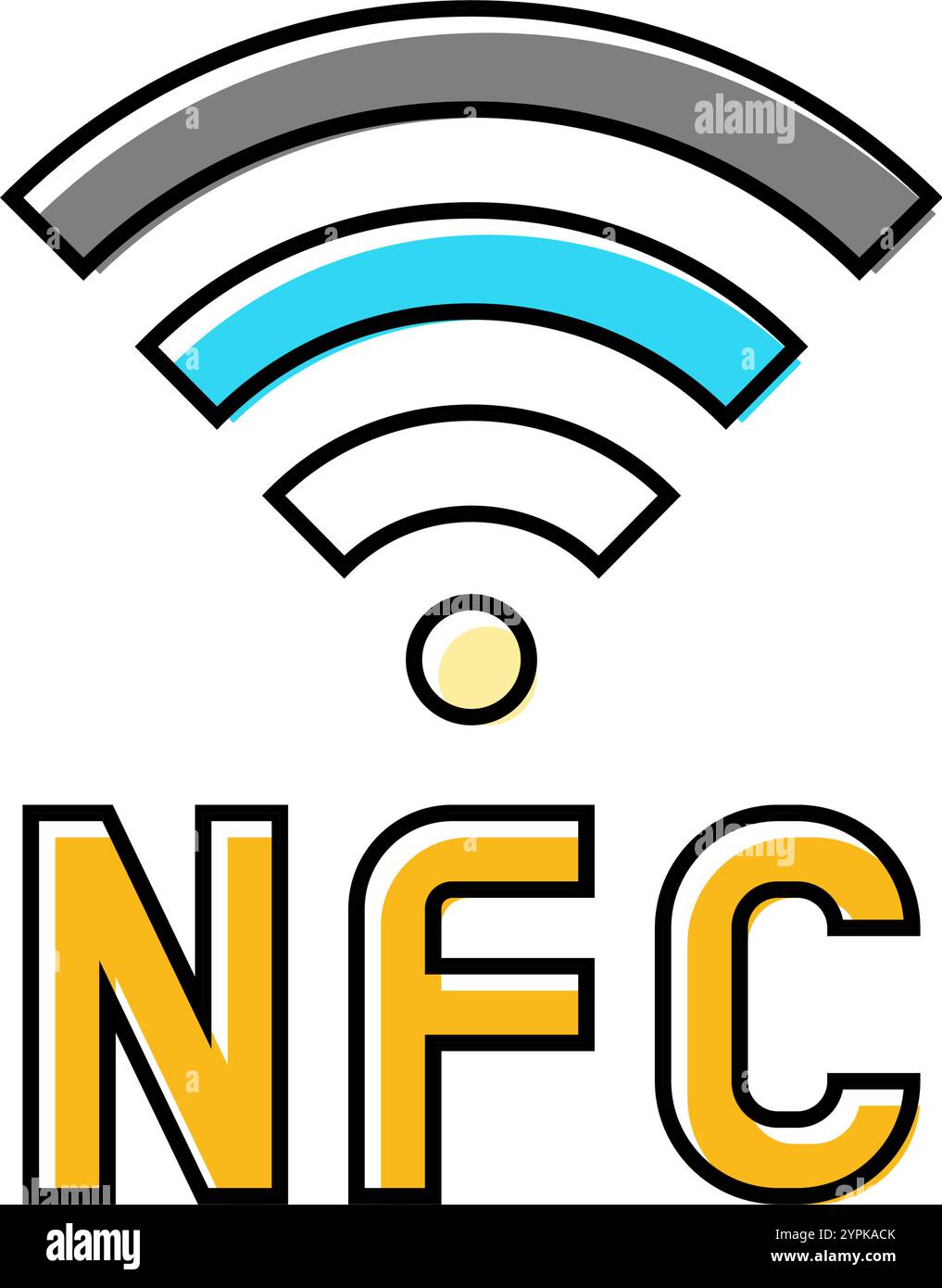 signal nfc technology color icon vector illustration Stock Vector Image ...