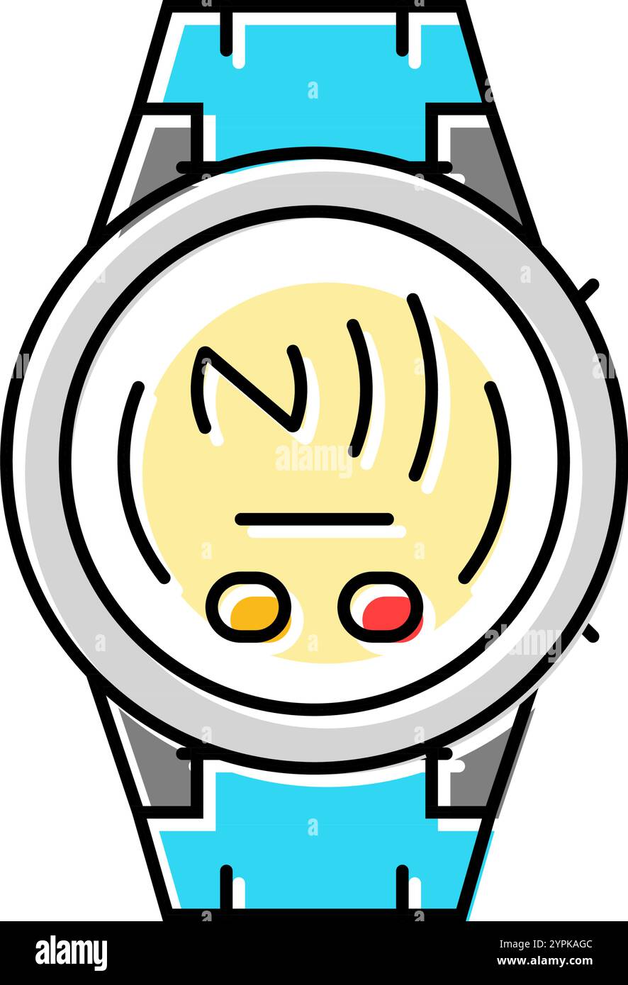smartwatch nfc technology color icon vector illustration Stock Vector ...