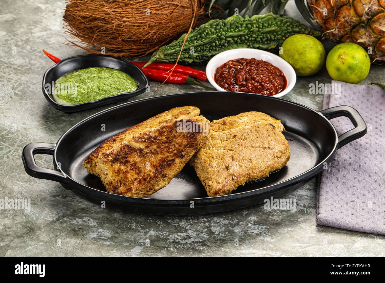 Indian traditional cuisine chiken kebab minced meat Stock Photo - Alamy